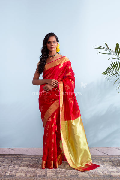 Sherni Saree – Mint n' Oranges