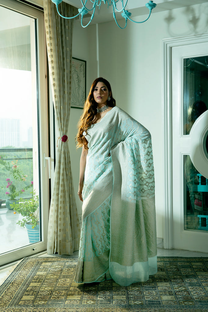 Sharmilee Saree – Mint n' Oranges